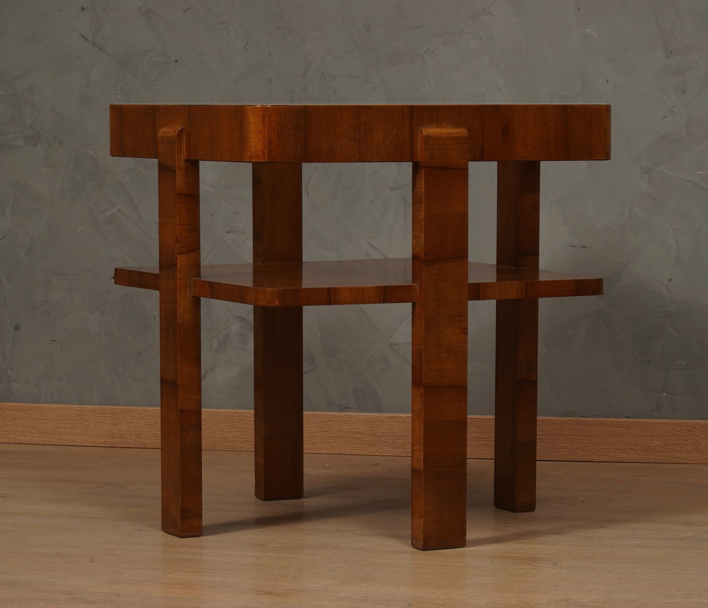 Mid-Century Modern Square Walnut Side Table, 1960s for sale at Pamono