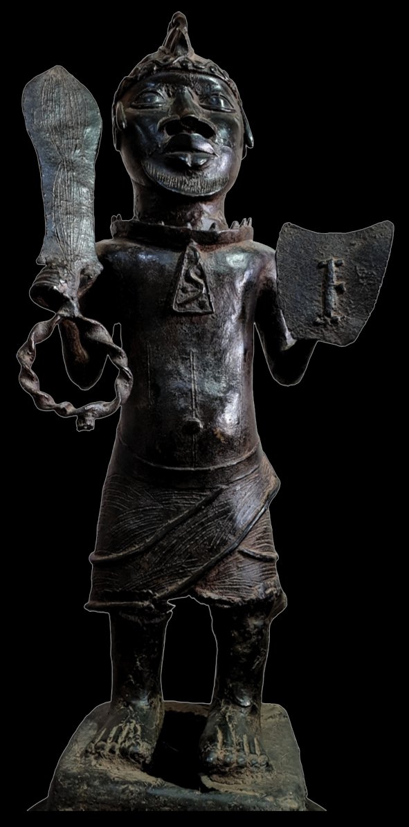 Nigerian Kingdom of Benin Artist, Warrior, Pre-1800s, Bronze for sale at Pamono
