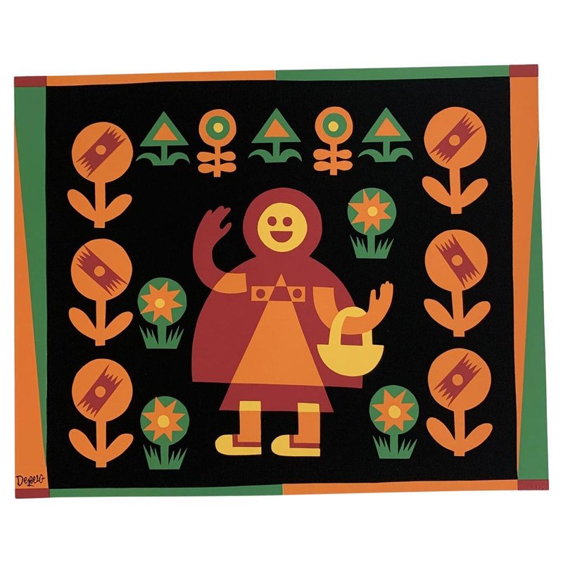 Fortunato Depero, Post-Modern Figurative Composition, Multi-Colored ...