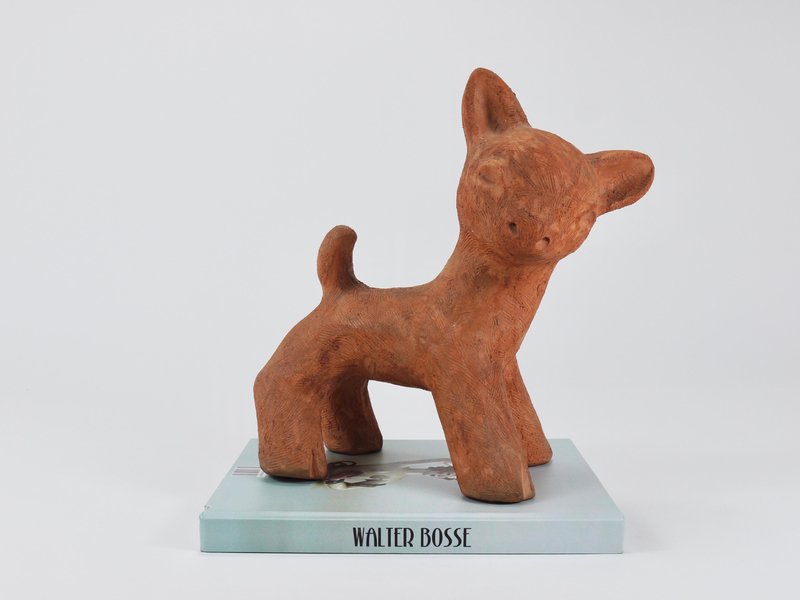 Large Baby Deer Pottery Ceramic Sculpture from Walter Bosse, Austria ...