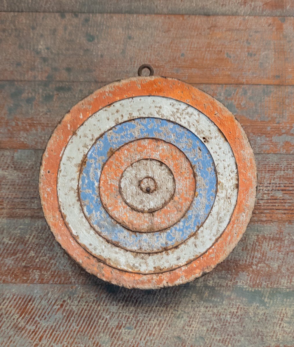 Folk Art Rustic Farmhouse Bullseye Darts Target, 1890s for sale at Pamono