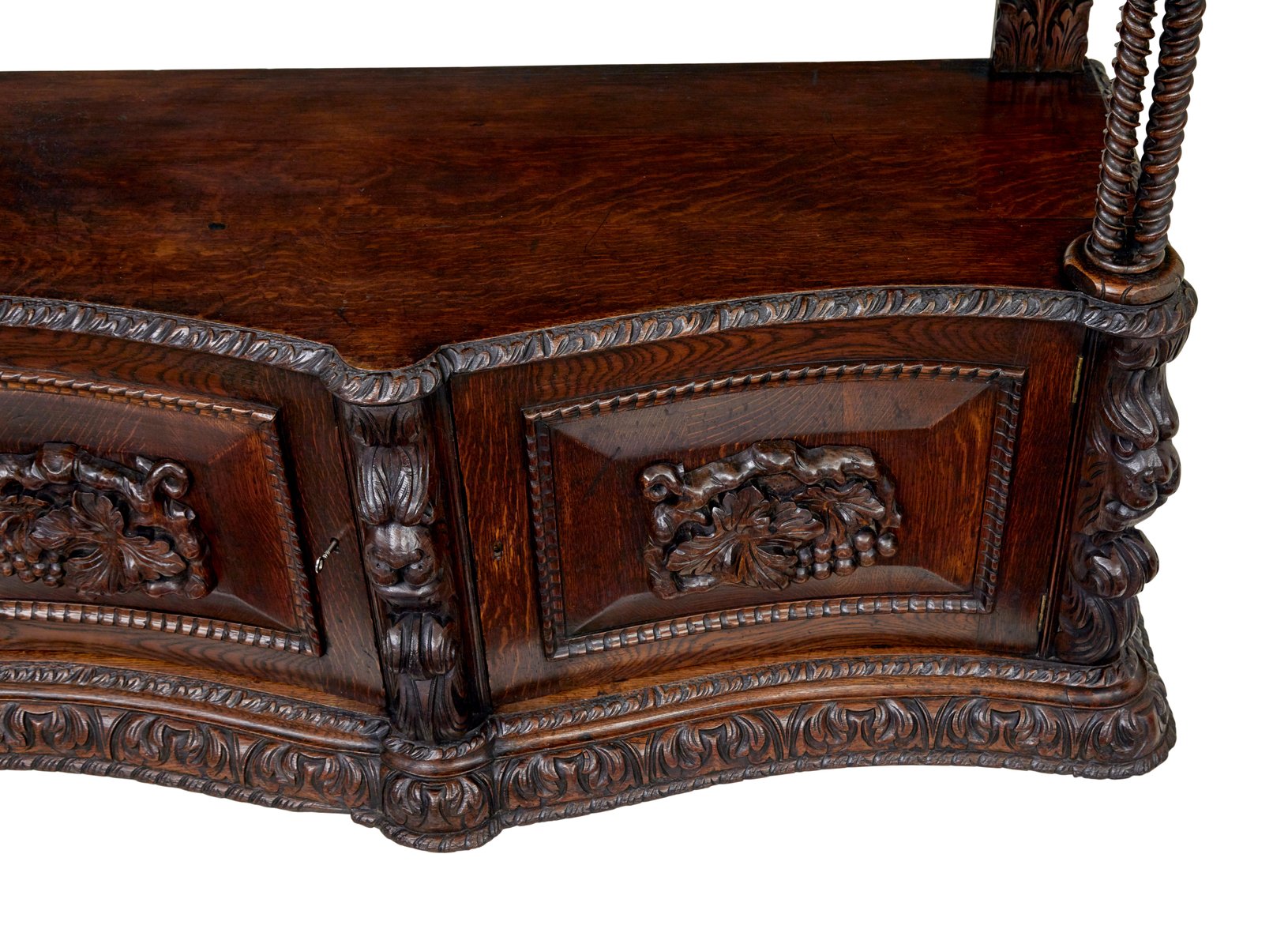 19th Century Profusely Carved Victorian Oak Buffet, 1870s for sale at ...