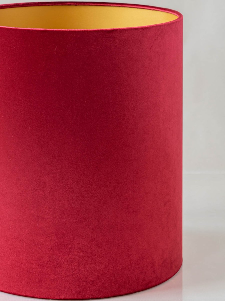 Delft Blue Table Lamps with Red Velvet Shades from Boch, 1960s, Set of ...