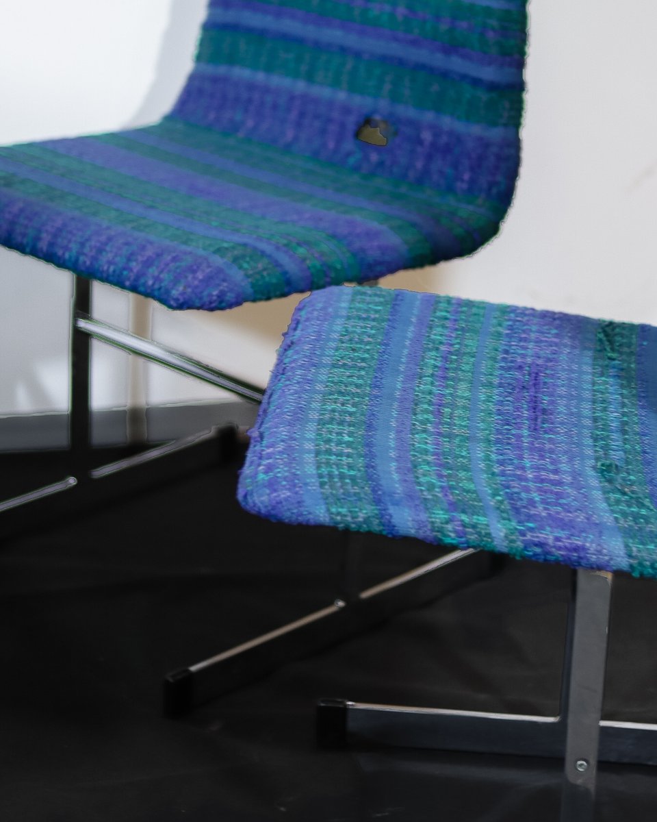 Vintage Chrome Chairs by Ted Bates, 1970s, Set of 4 for sale at Pamono