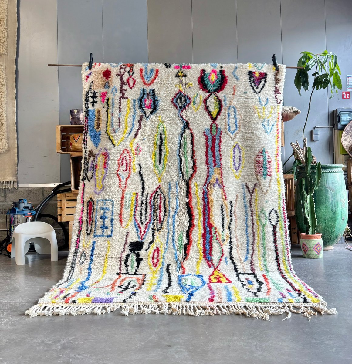 Moroccan Beni Ouarain Rug, 1990s for sale at Pamono