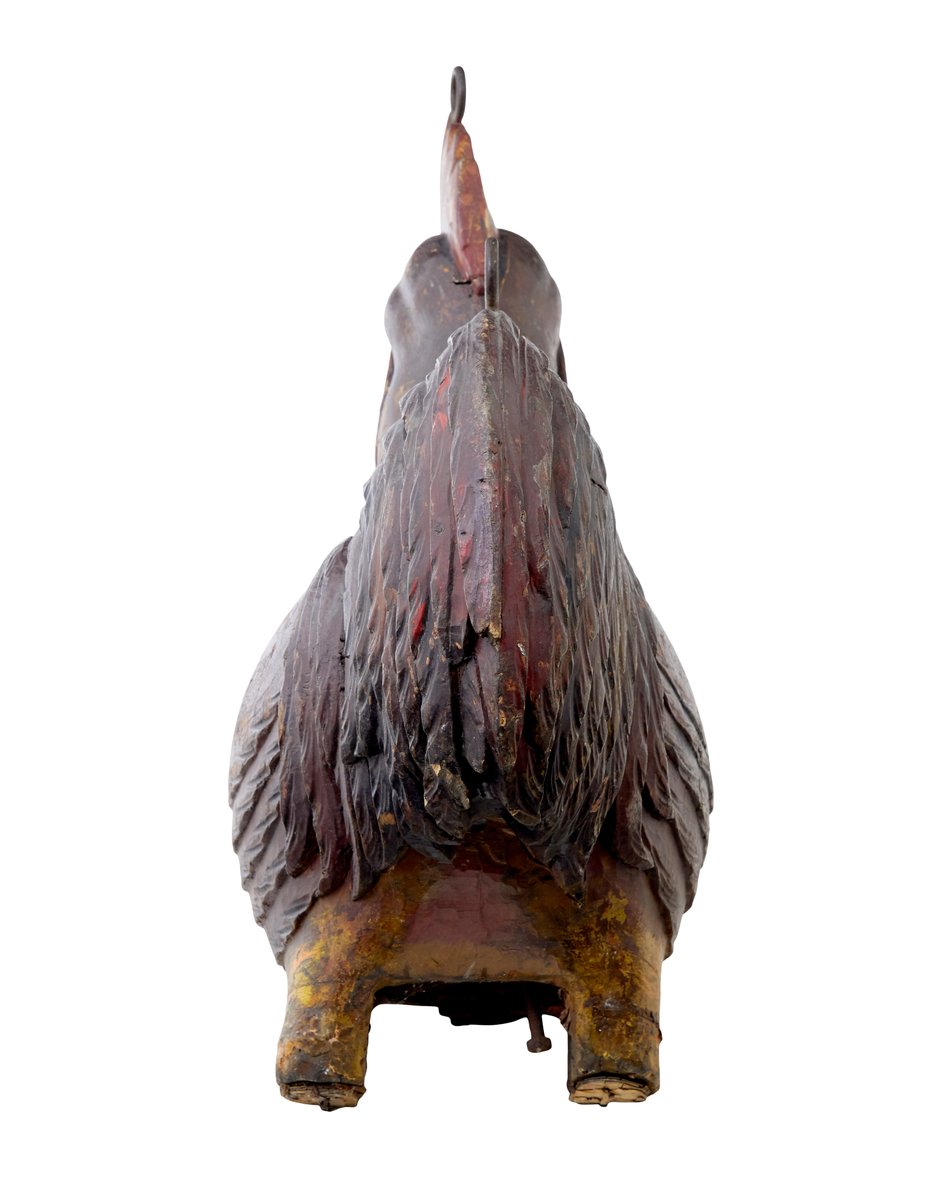 19th Century French Carved Wood Rooster Shop Display, 1880s for sale at ...