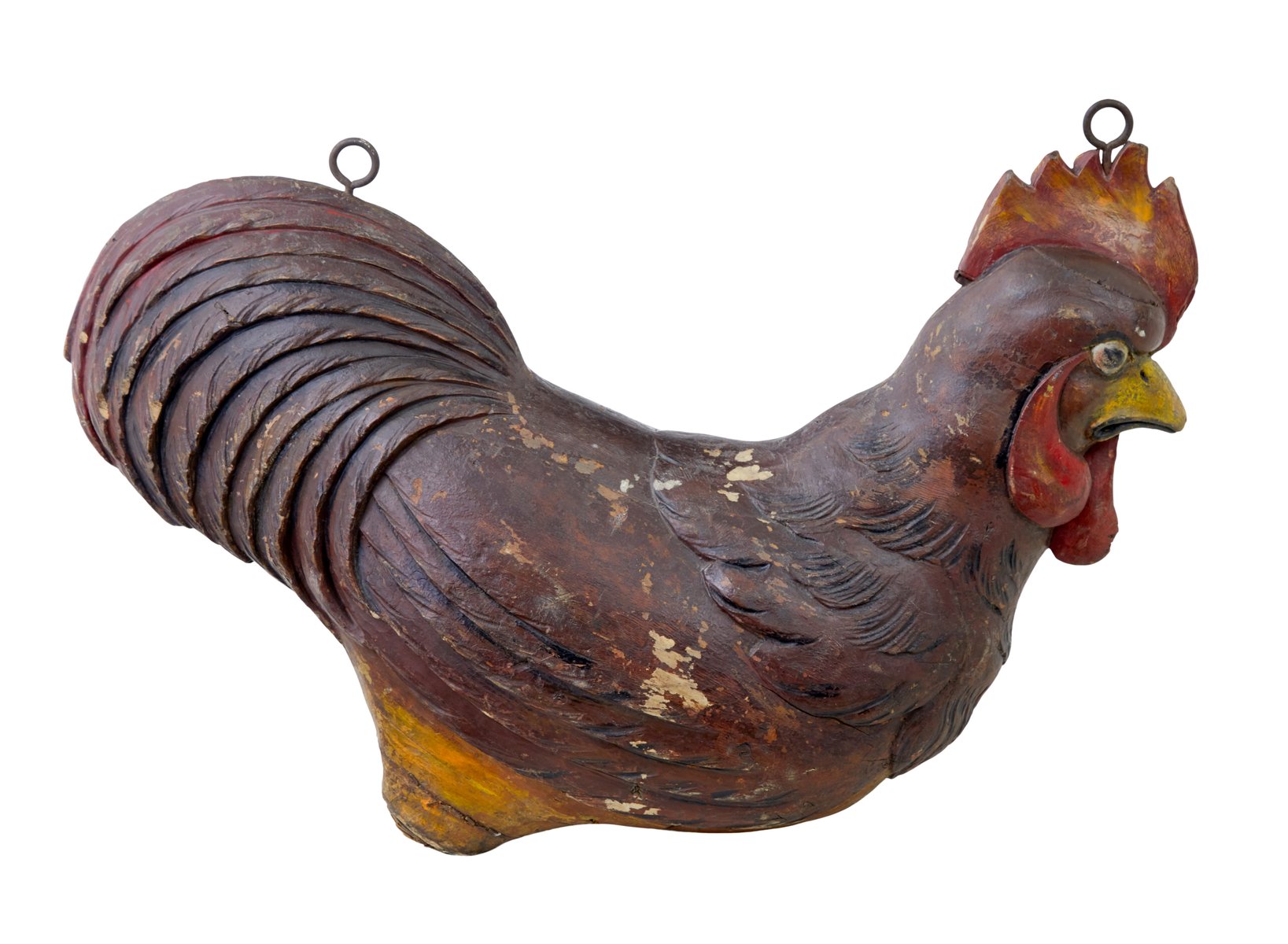 19th Century French Carved Wood Rooster Shop Display, 1880s for sale at ...