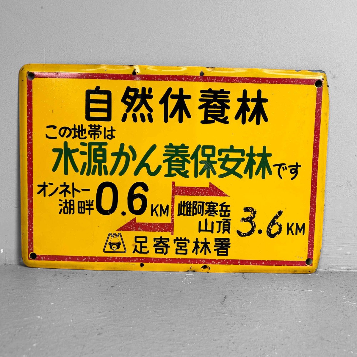 Vintage Japanese Metal Signpost , Hokkaido, 1980s for sale at Pamono