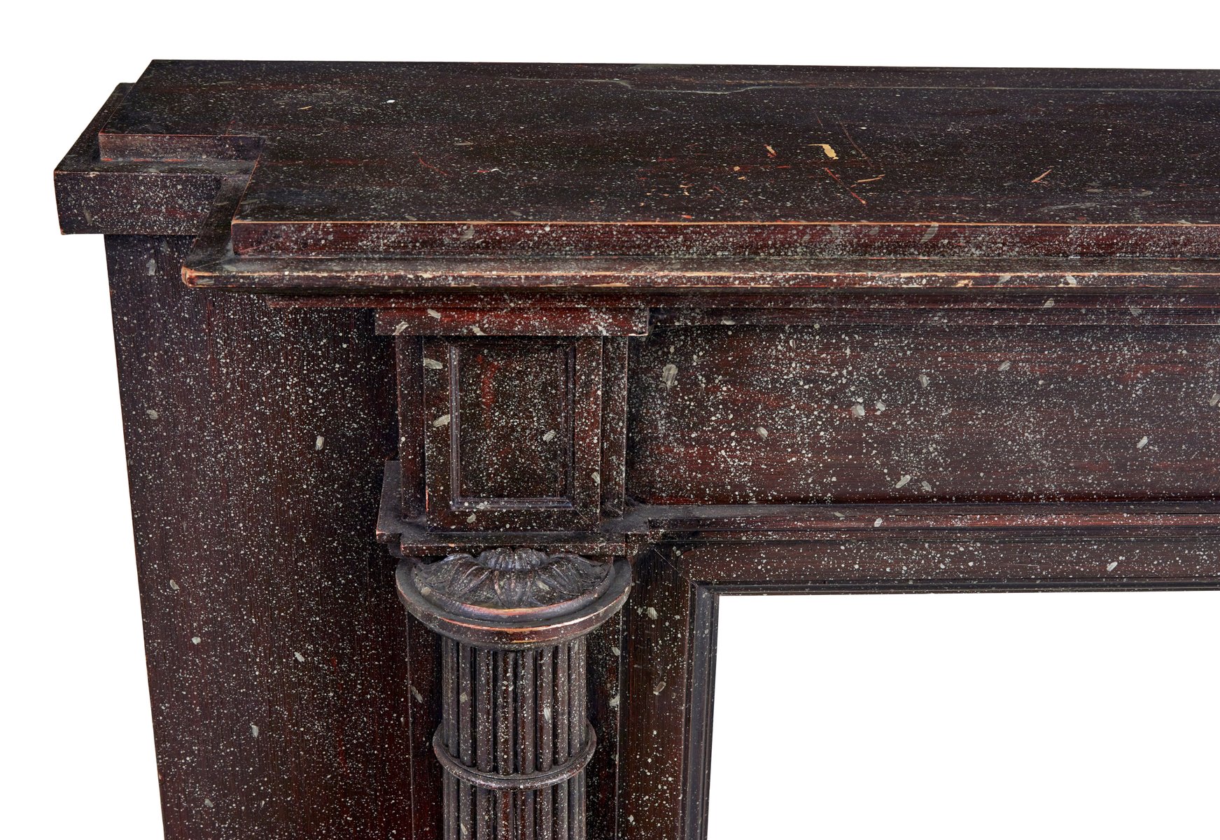 Faux Porphyry Marble Impressive Adams Mantlepiece, 1960s for sale at Pamono