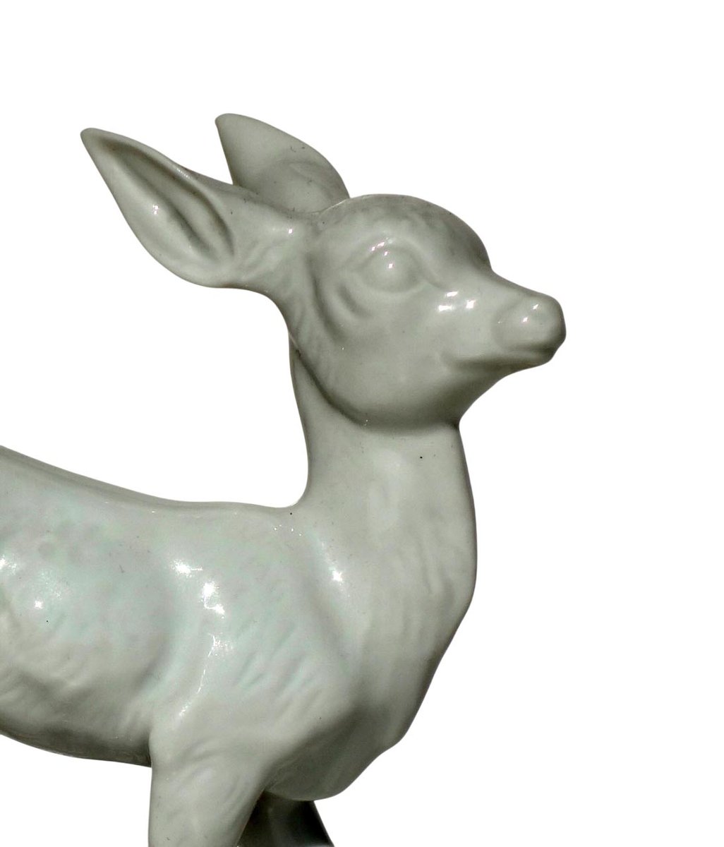 Art Deco Fawn Figure by Willi Münch-Khe for Rosenthal Porcelain, 1940s ...