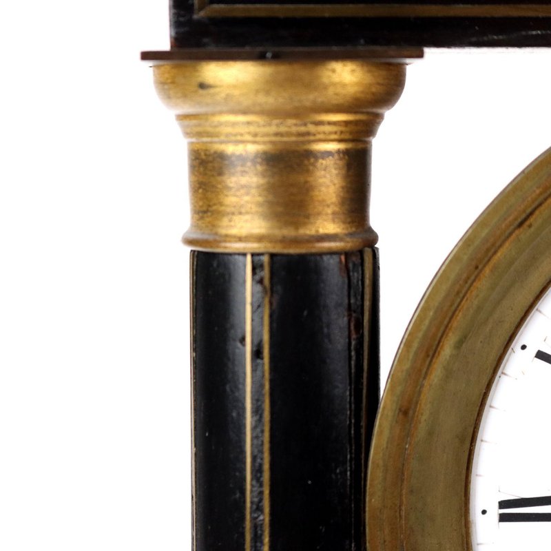 Wood & Gilt Bronze Temple Clock for sale at Pamono