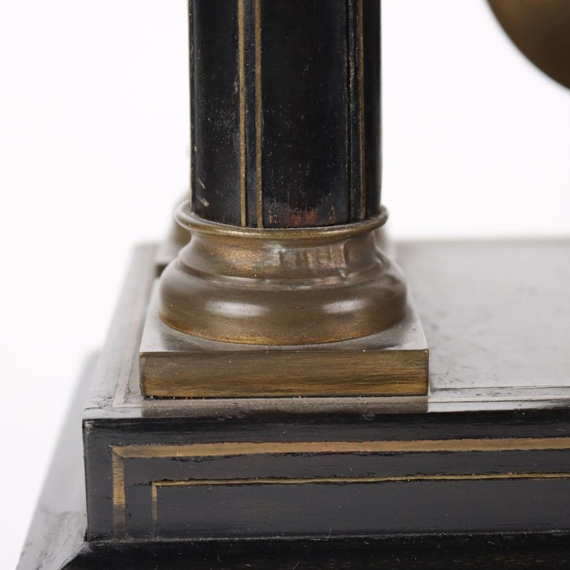 Wood & Gilt Bronze Temple Clock for sale at Pamono