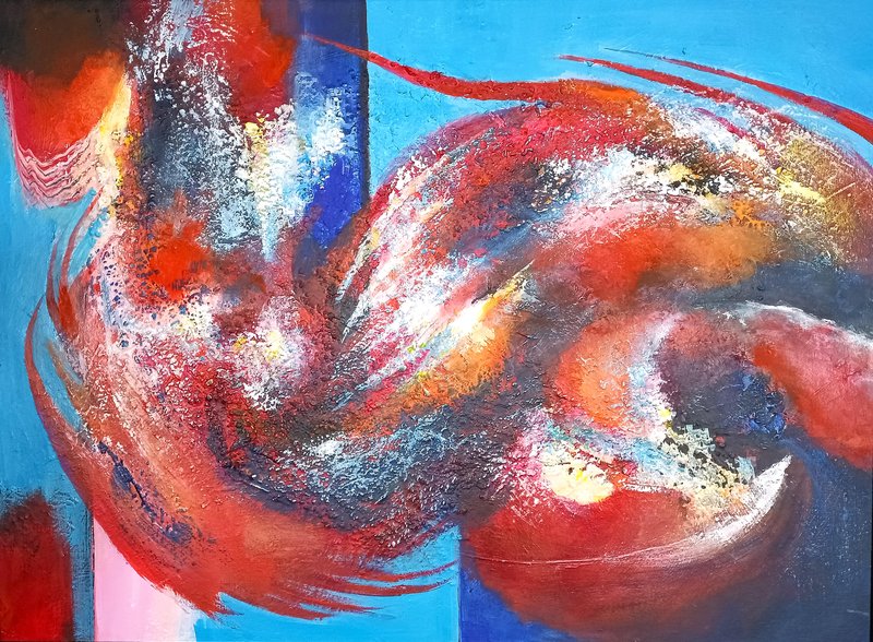 Christiane Hess, Jeux de Carpes, 2024, Acryl auf Leinwand bei Pamono kaufen