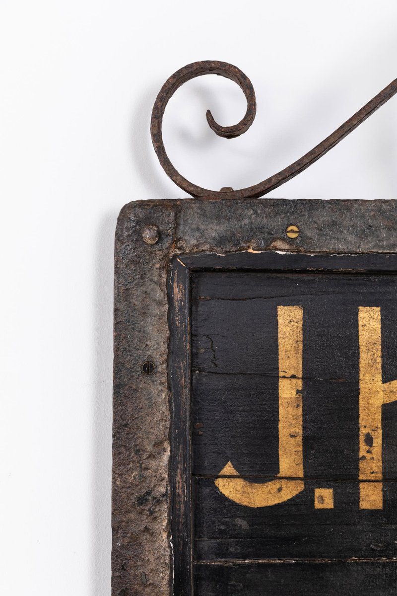 Antique Hand Painted Doube Sided Farrier / Blacksmith Trade Sign, 1900s ...