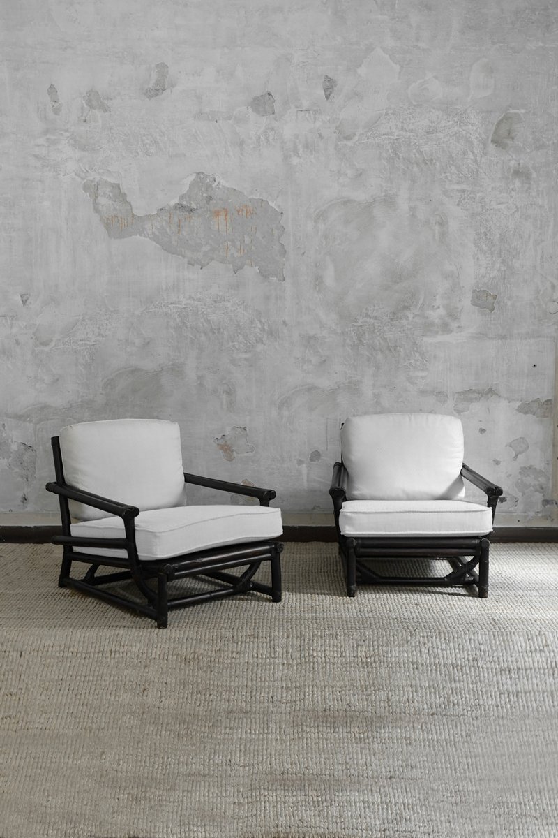 Set of Deep Lounge Chairs by Elinore & Jhon McGuire for McGuire, San ...
