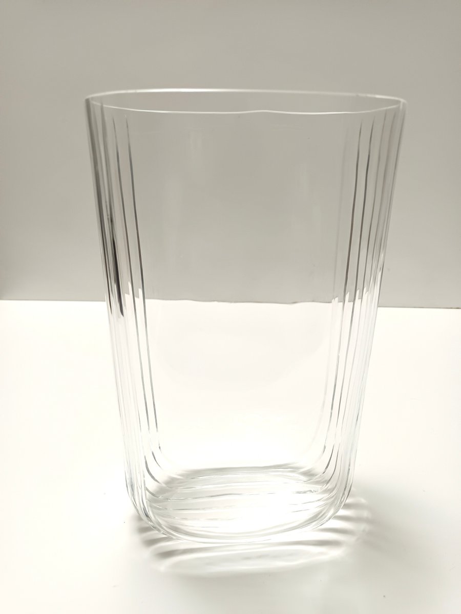 Rectangular Transparent Murano Glass Vase by Carlo Moretti, Italy ...