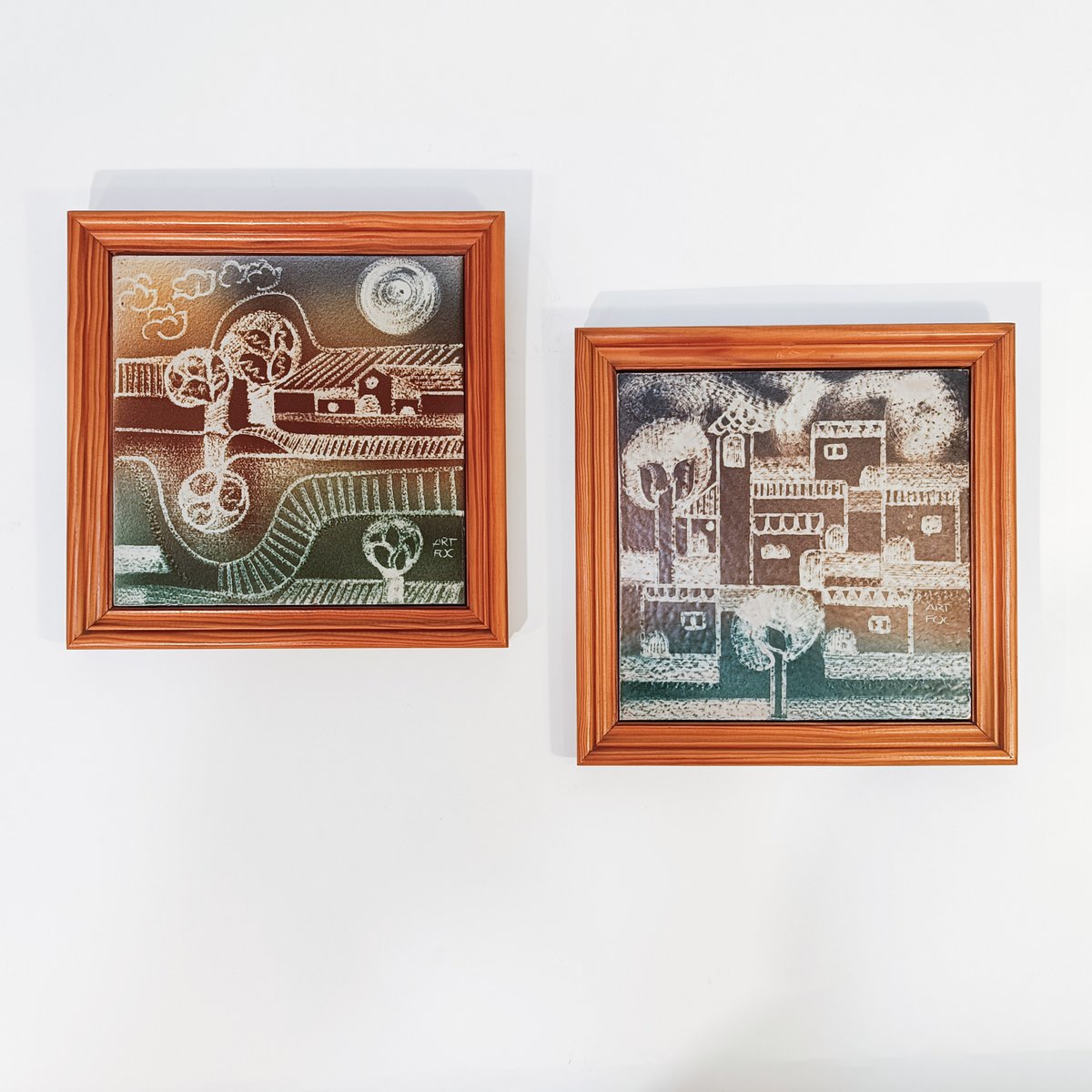 Spanish Mural Ceramics from Art Foc, 1970s, Set of 2 for sale at Pamono