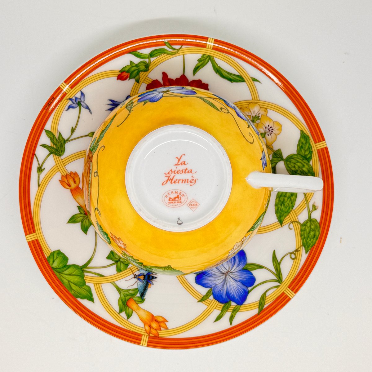 La Siesta Cups and Saucers from Hermès, 2000s, Set of 4 for sale at Pamono