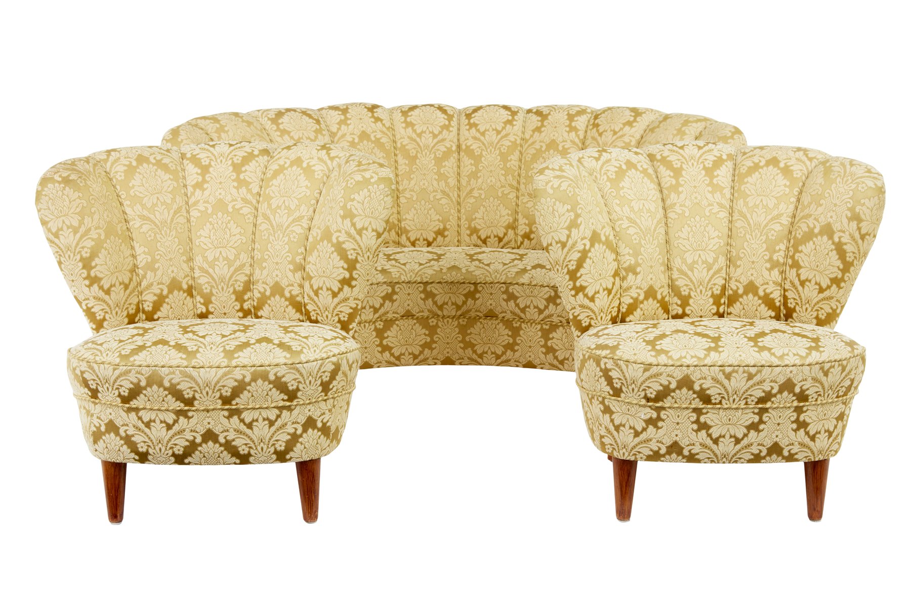 Mid 20th Century Shell Back Living Room Suite, 1950s, Set of 3 for sale ...