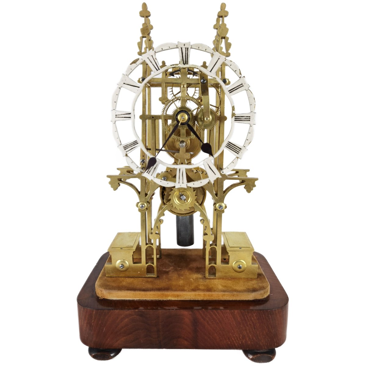 Antique English Skeleton Clock, 1850s for sale at Pamono