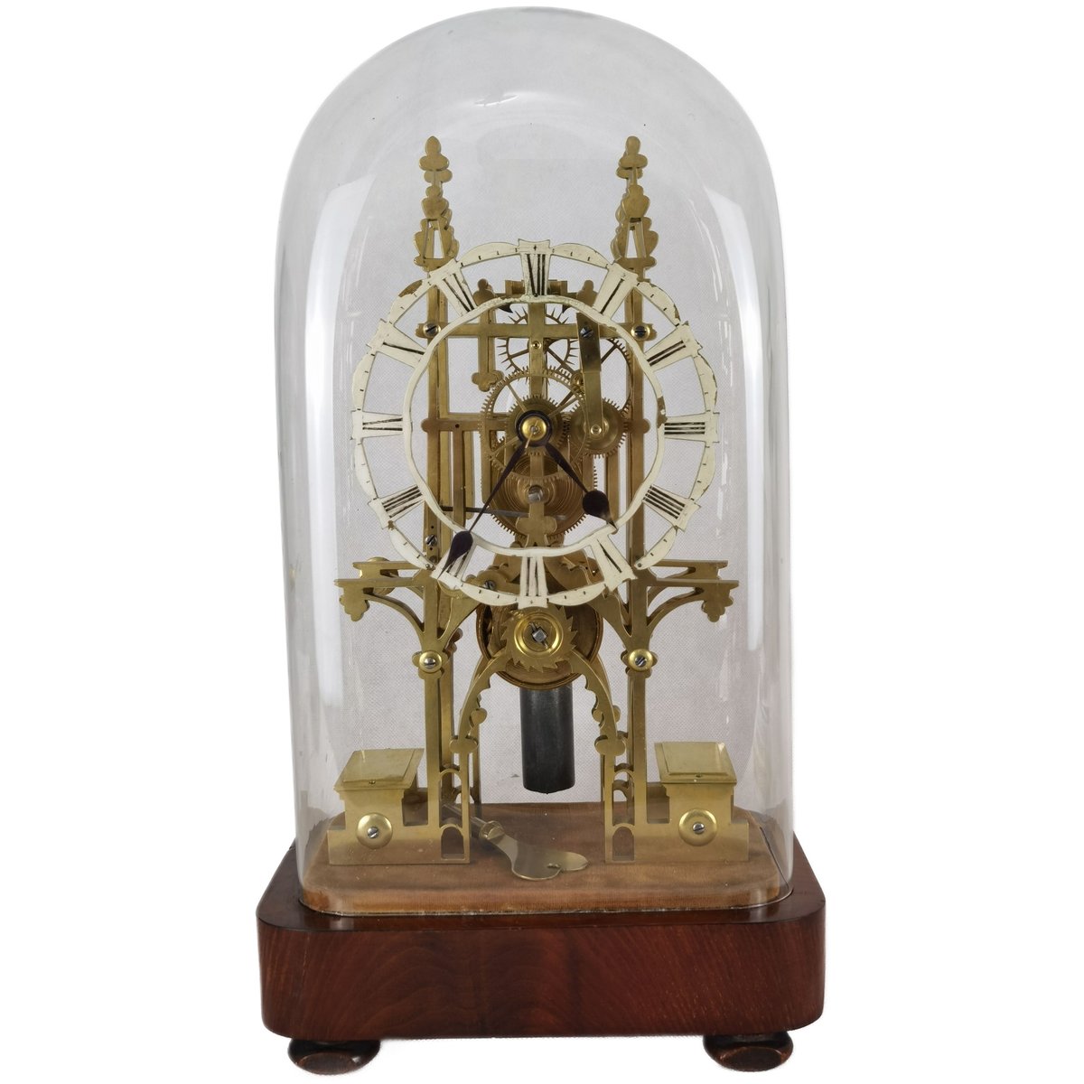 Antique English Skeleton Clock, 1850s for sale at Pamono