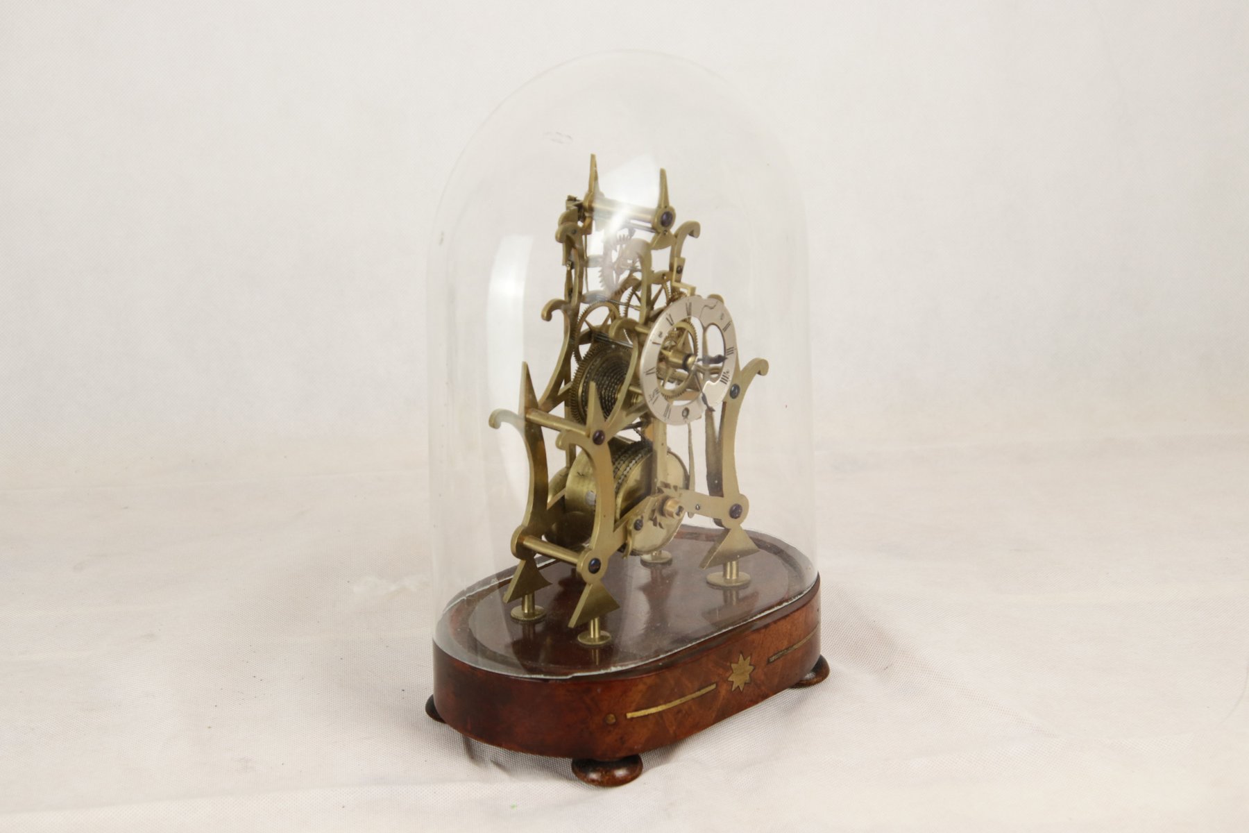 Small Antique Skeleton Clock, England, 19th Century for sale at Pamono