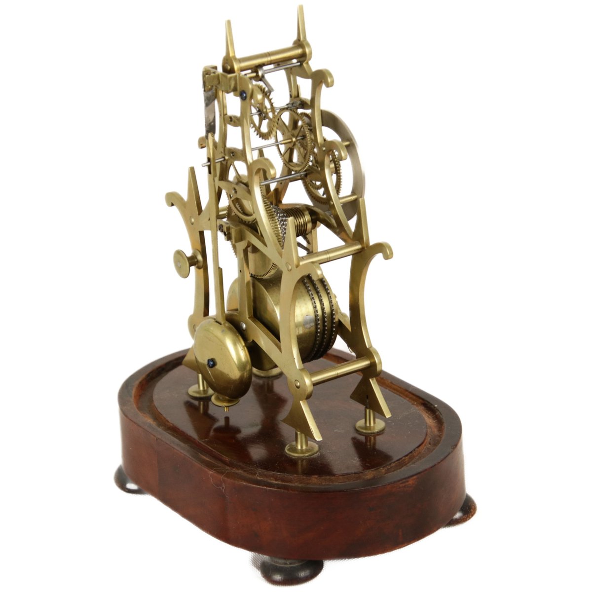 Small Antique Skeleton Clock, England, 19th Century for sale at Pamono