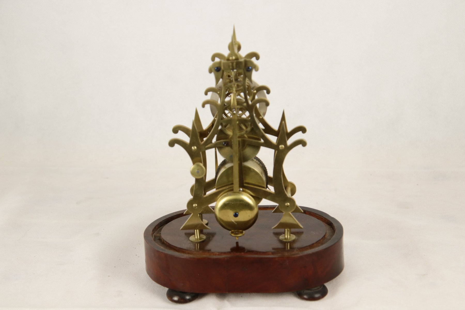 Small Antique Skeleton Clock, England, 19th Century for sale at Pamono