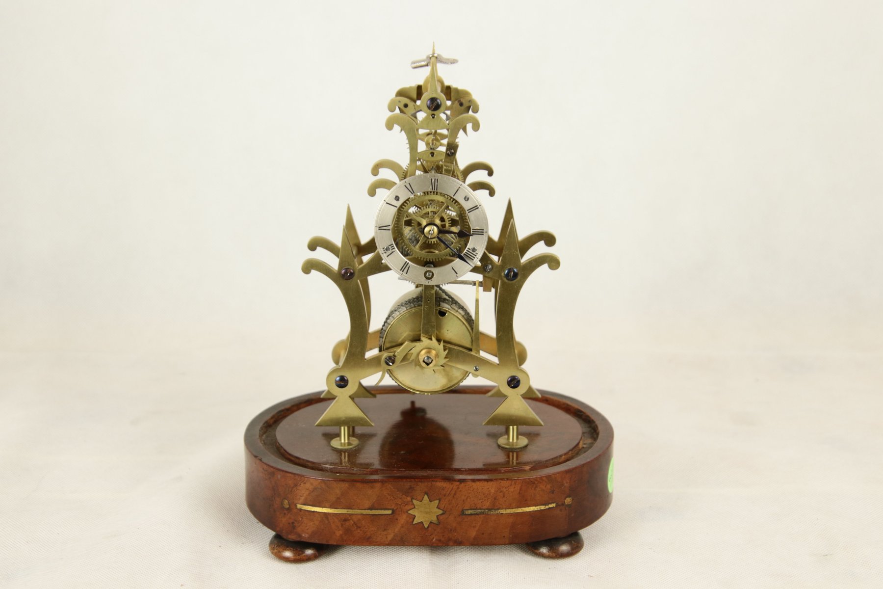 Small Antique Skeleton Clock, England, 19th Century for sale at Pamono