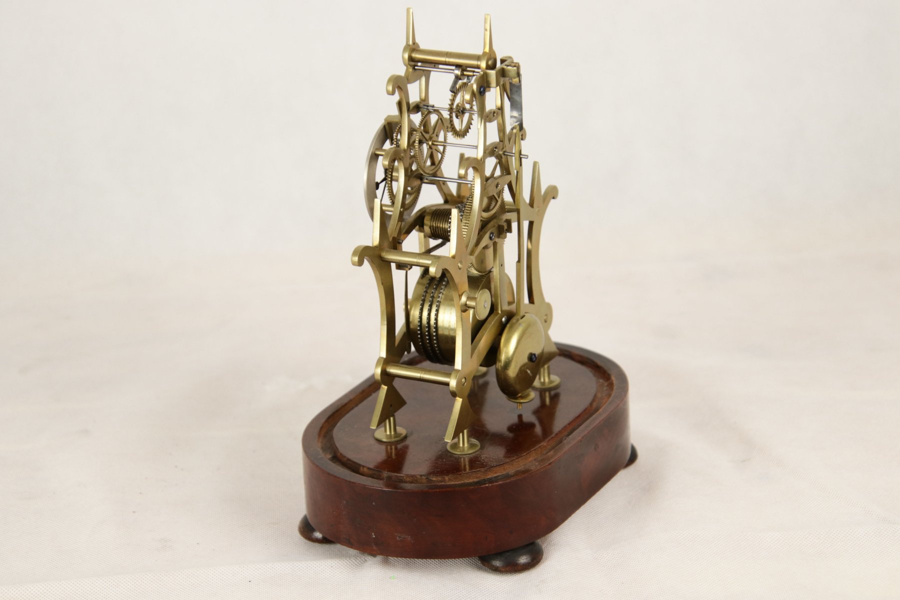 Small Antique Skeleton Clock, England, 19th Century for sale at Pamono