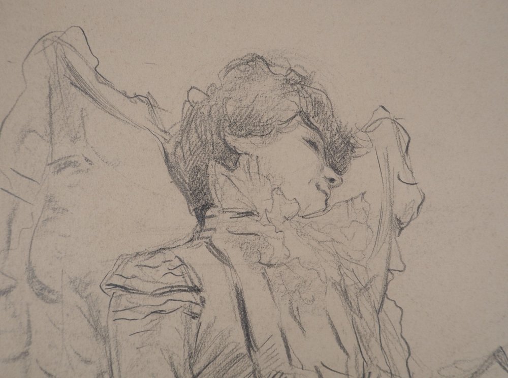 Léopold Franz Kowalski, Eleanor in the Armchair, Original Drawing for ...
