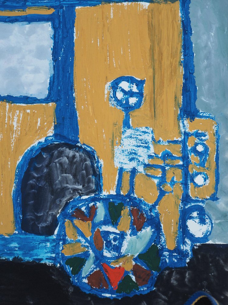 Jacques Soisson, Destroyed Coach and Its Driver, Gouache und Acryl auf ...