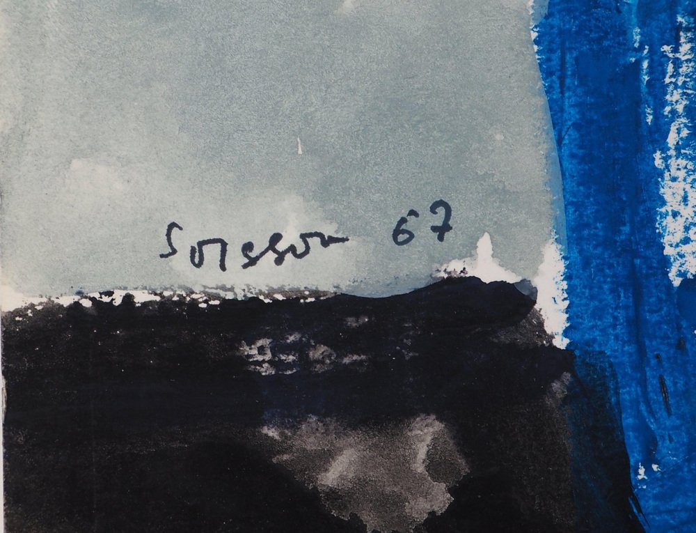 Jacques Soisson, Destroyed Coach and Its Driver, Gouache und Acryl auf ...