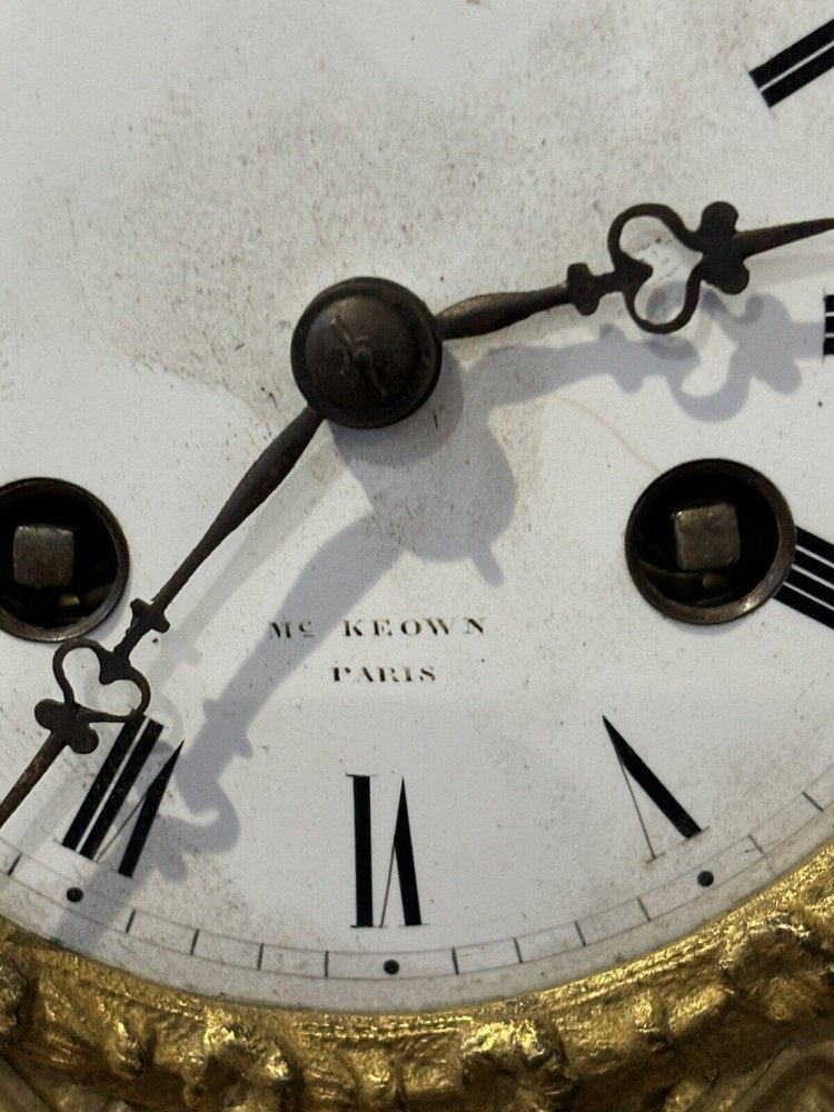 Antique French Empire Ormolu Clock for sale at Pamono