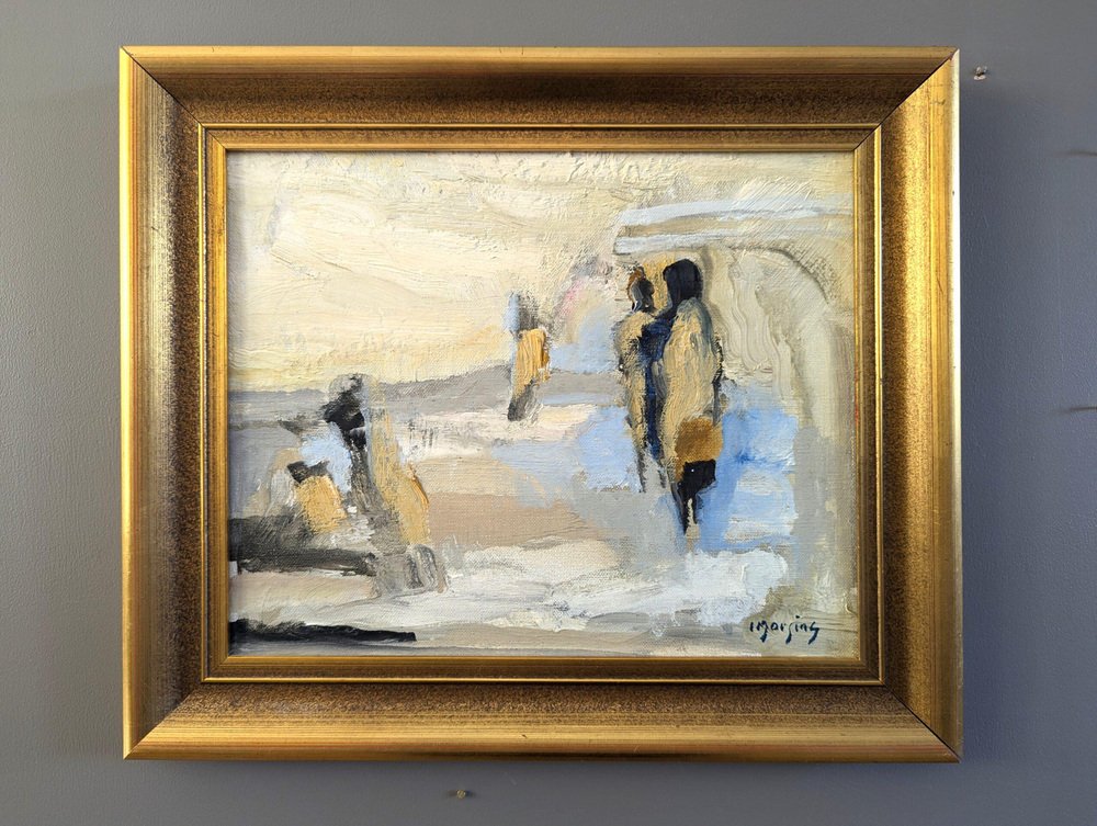 Figures in Motion, Oil Painting, Framed for sale at Pamono
