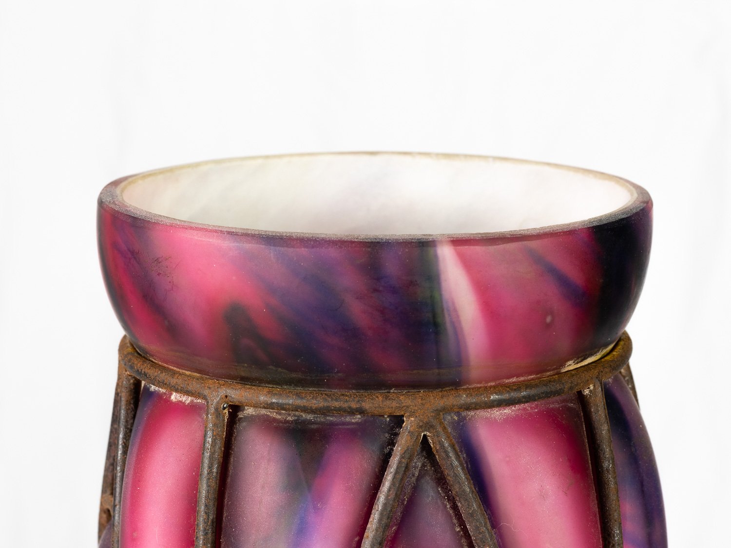 Art Deco Glass Vase by Charles Schneider for Le Verre Français, 1920s ...