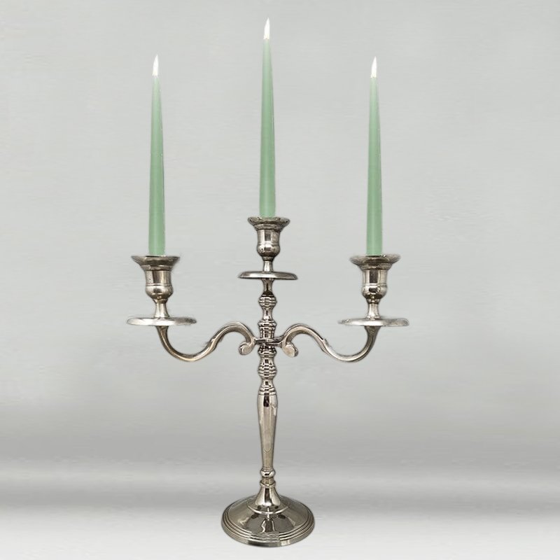 Handmade 3-Candle Candelabra in Stainless Steel, Italy, 1950s for sale ...