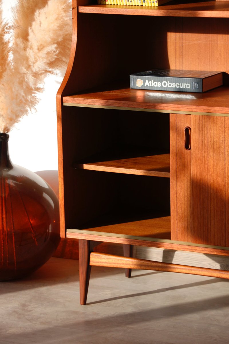 Vintage Scandinavian Teak Bookcase, 1960s for sale at Pamono