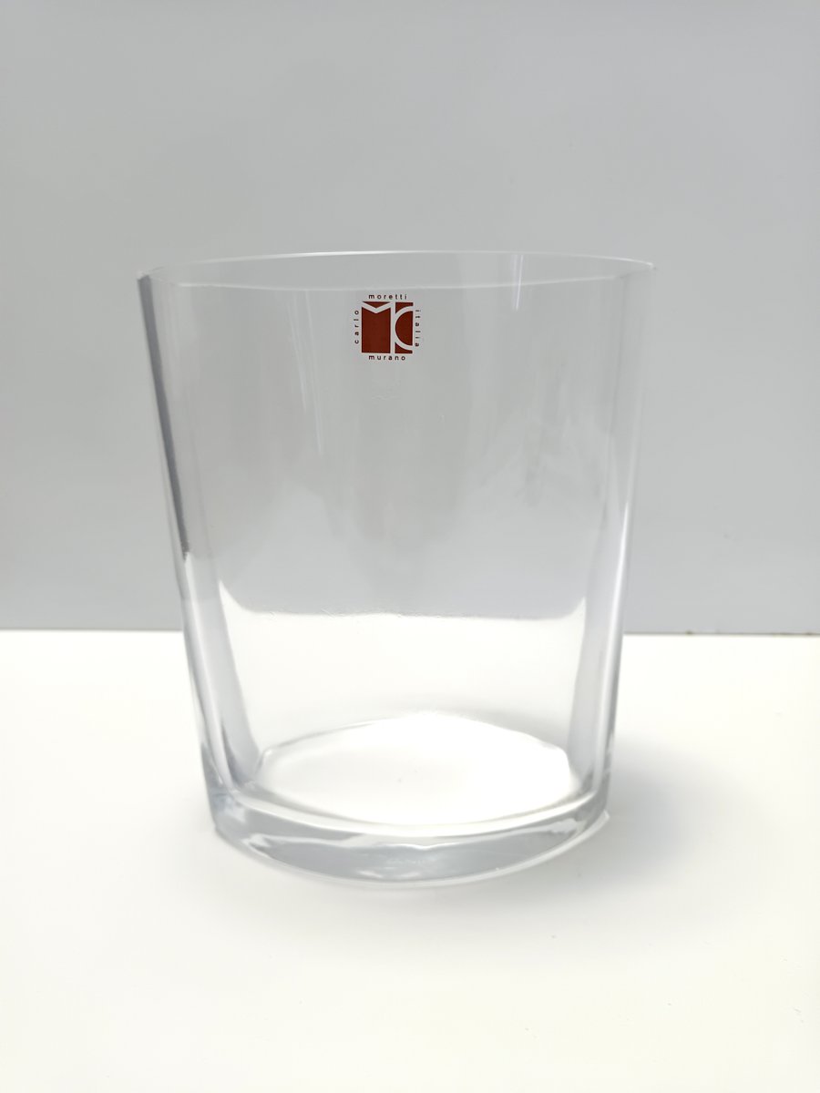 Transparent Murano Glass Vase by Carlo Moretti, Italy, 1990s for sale ...