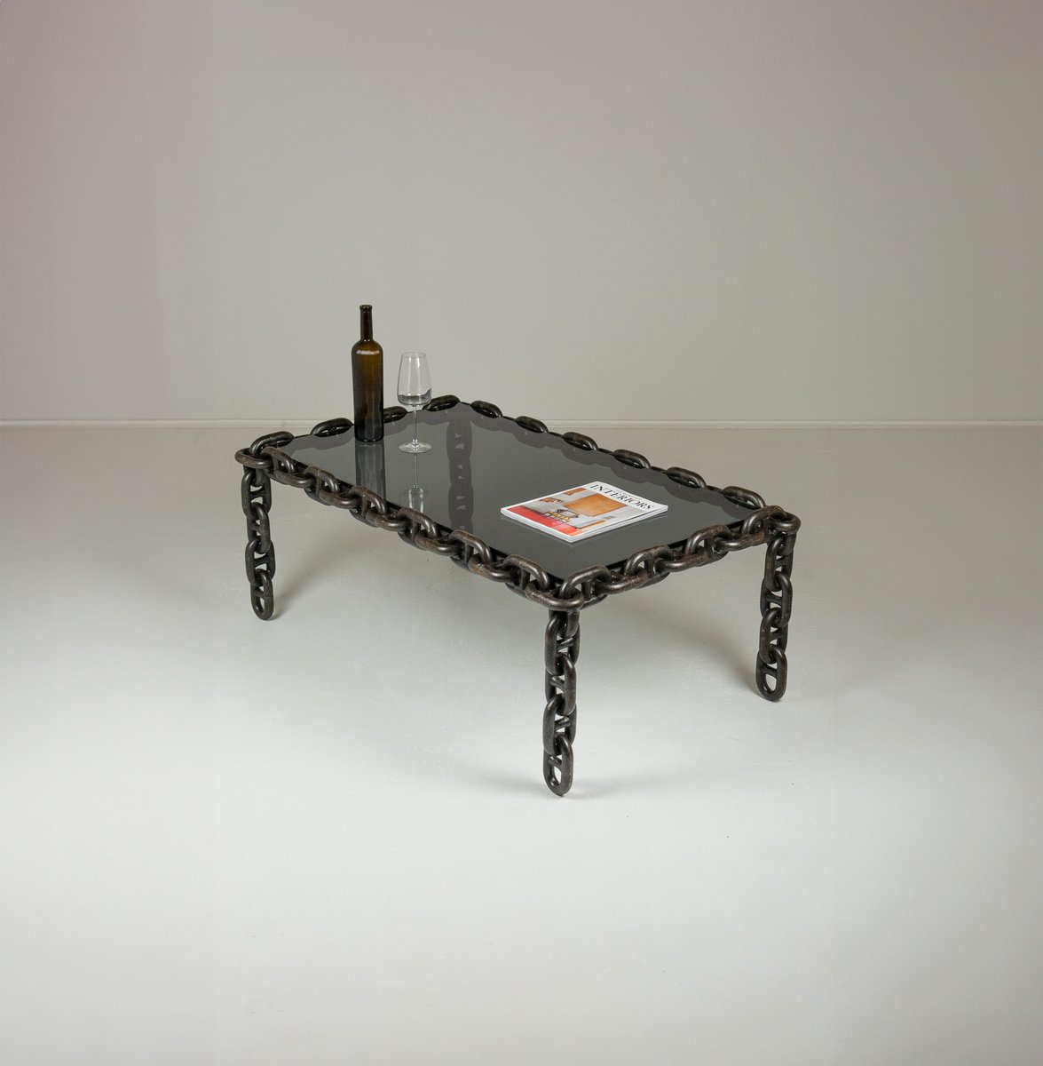 Industrial Chain Link Coffee Table in the style of Franz West, Belgium ...