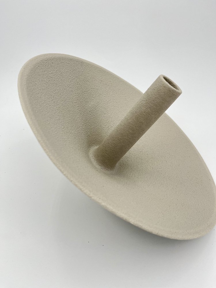 Vintage Beige Ceramic Spindle Solifloer Vase by Lineasette, Italy ...