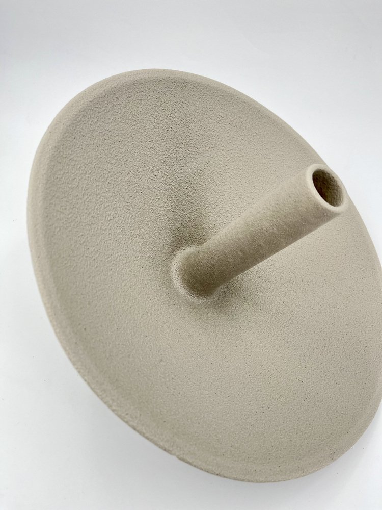 Vintage Beige Ceramic Spindle Solifloer Vase by Lineasette, Italy ...