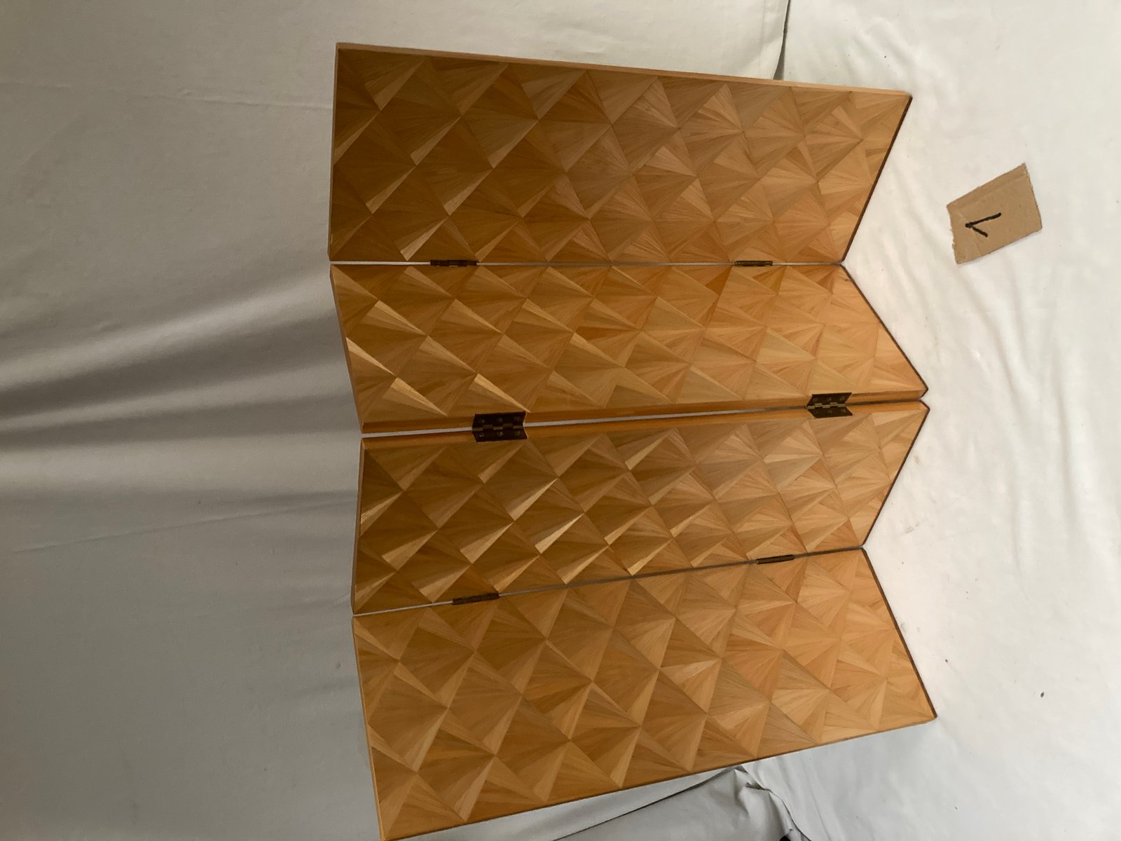 Straw Marquetry Screen, 1980s for sale at Pamono