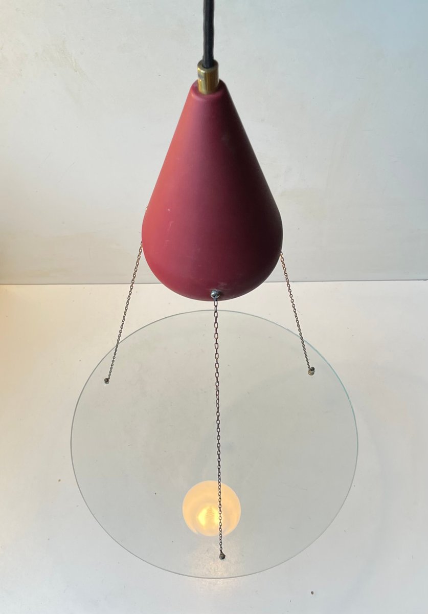 Vintage Italian Suspended Flying Disc Pendant Light, 1970s for sale at ...