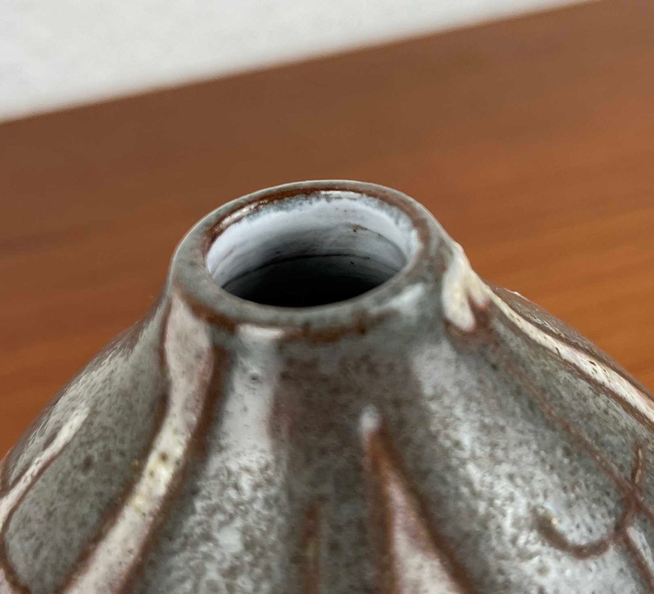 Mid-Century German Studio Pottery Art Vase with Abstract Animal Designs ...