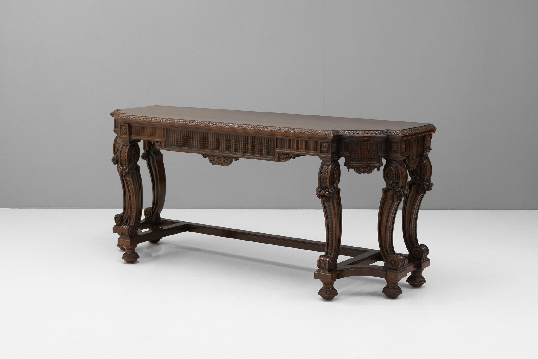 Walnut Console Table, 1890s for sale at Pamono
