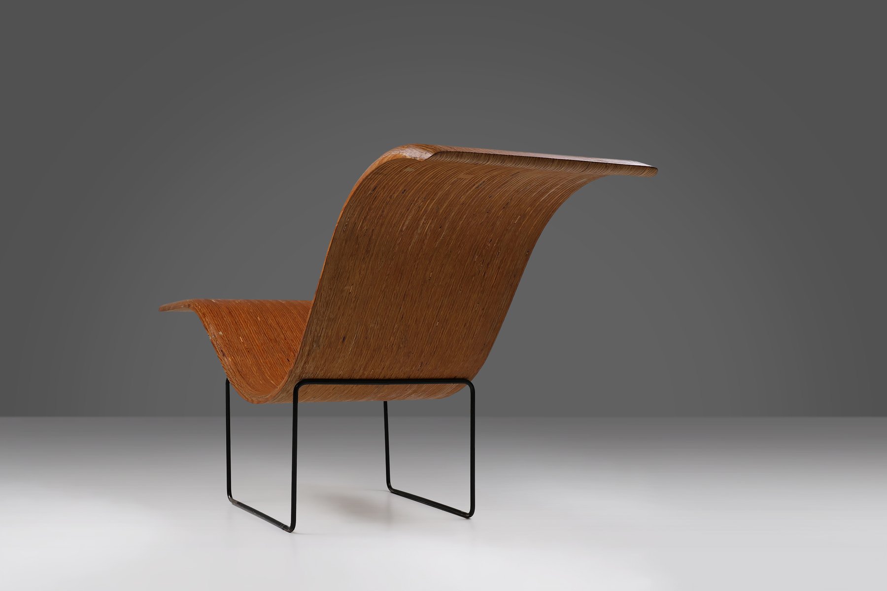 Mid-Century Stack-Laminated Lounge Chair by Tiller Lesser, Germany ...