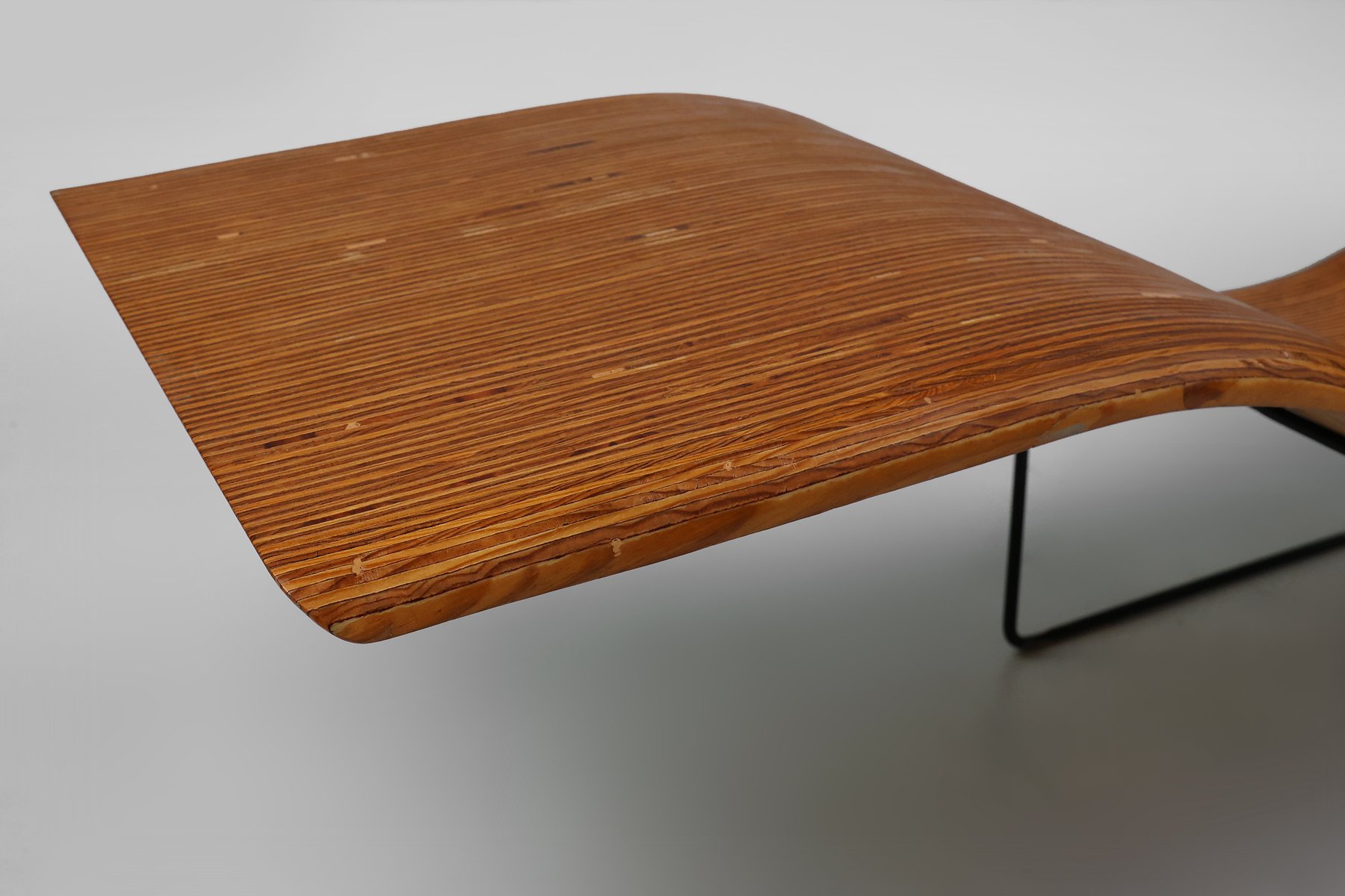 Mid-Century Stack-Laminated Lounge Chair by Tiller Lesser, Germany ...