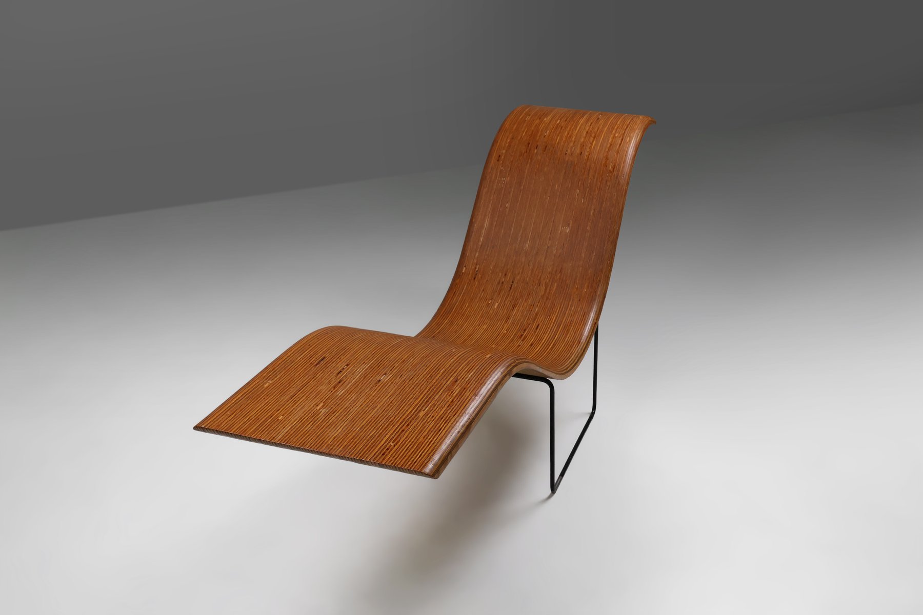 Mid-Century Stack-Laminated Lounge Chair by Tiller Lesser, Germany ...