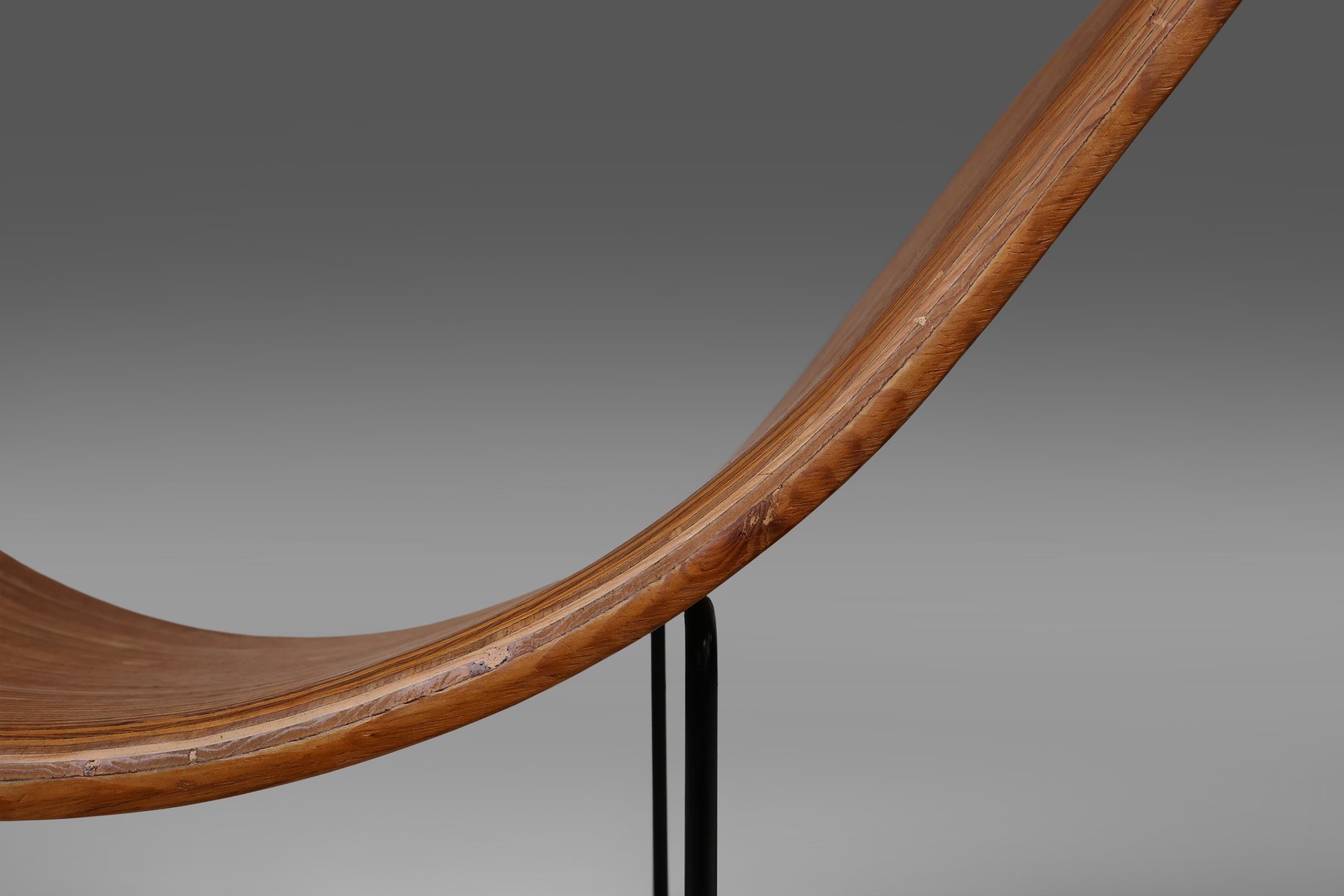 Mid-Century Stack-Laminated Lounge Chair by Tiller Lesser, Germany ...